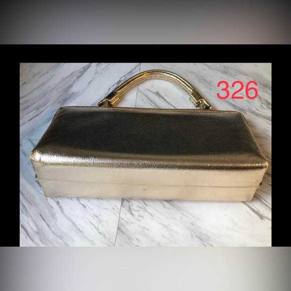 Bags | 326 Vintage Metallic Gold Hand Bag Clutch Purse | Poshmark